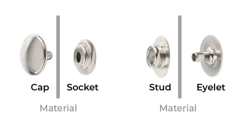 Line snaps auto / Snap Fasteners line Stainless steel 10/pc - Snaps ...