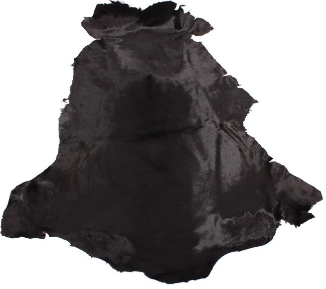 Kangaroo pelt black DF - approx 6 Sqft - Fur Miscellaneous - Leather ...