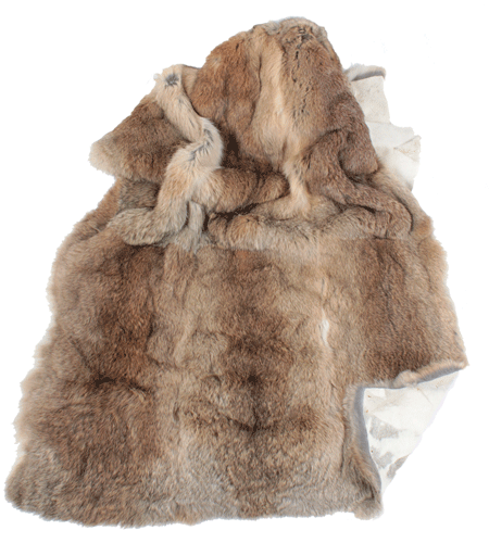 Rabbit fur plate natrual brown 120x60cm - Rabbits fur plates 120x60cm ...