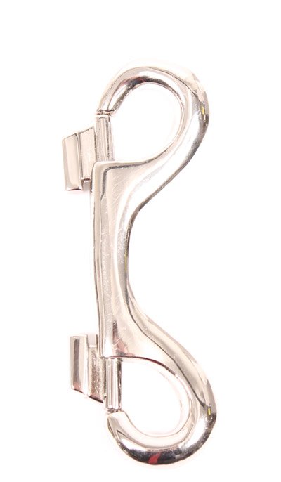 Double spring snap nickel 10cm - Spring snaps / Trigger Hook - Leather ...