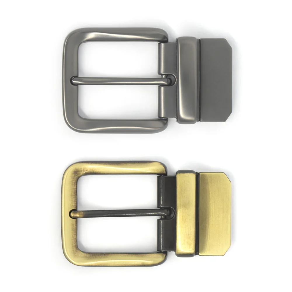 Reversible belt buckle rounded corners 40mm - Buckles - Leather House ...