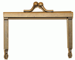 Wallet frame 8x5,5cm antique brass - Bag frames/Hangers - Leather House ...